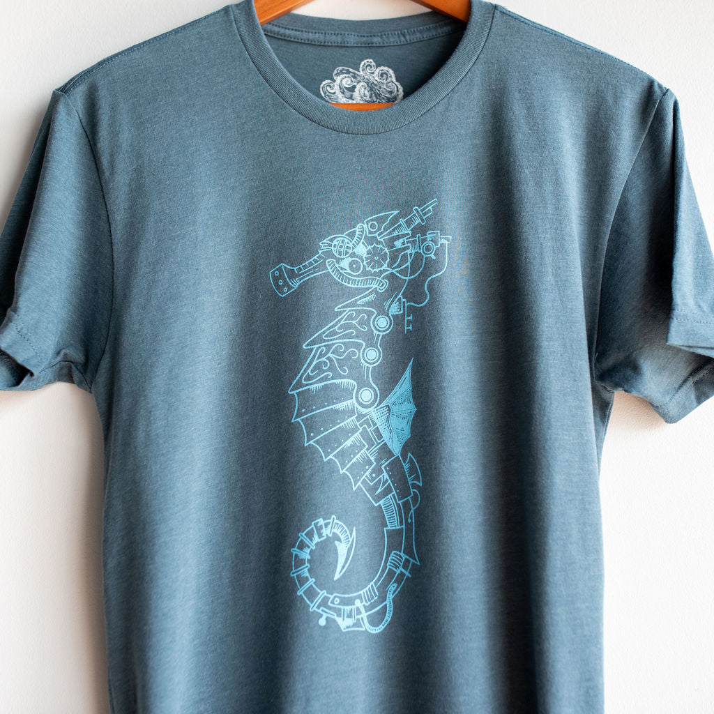 Steampunk Seahorse (blue) – Octopus Studio